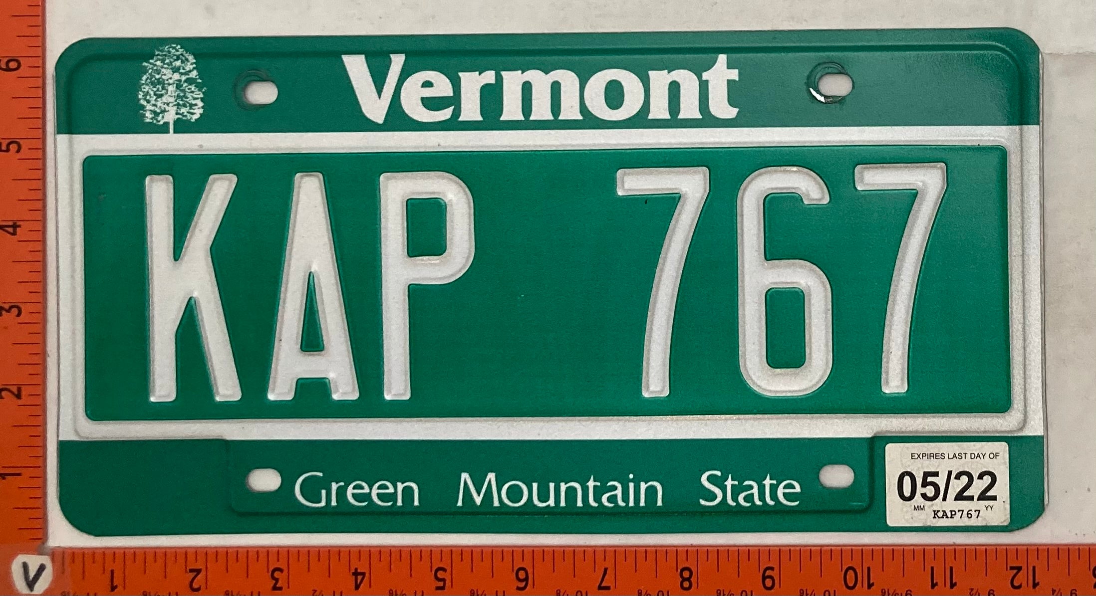 2022 Vermont #KAP 767 Passenger License Plate – LicensePl8s.com
