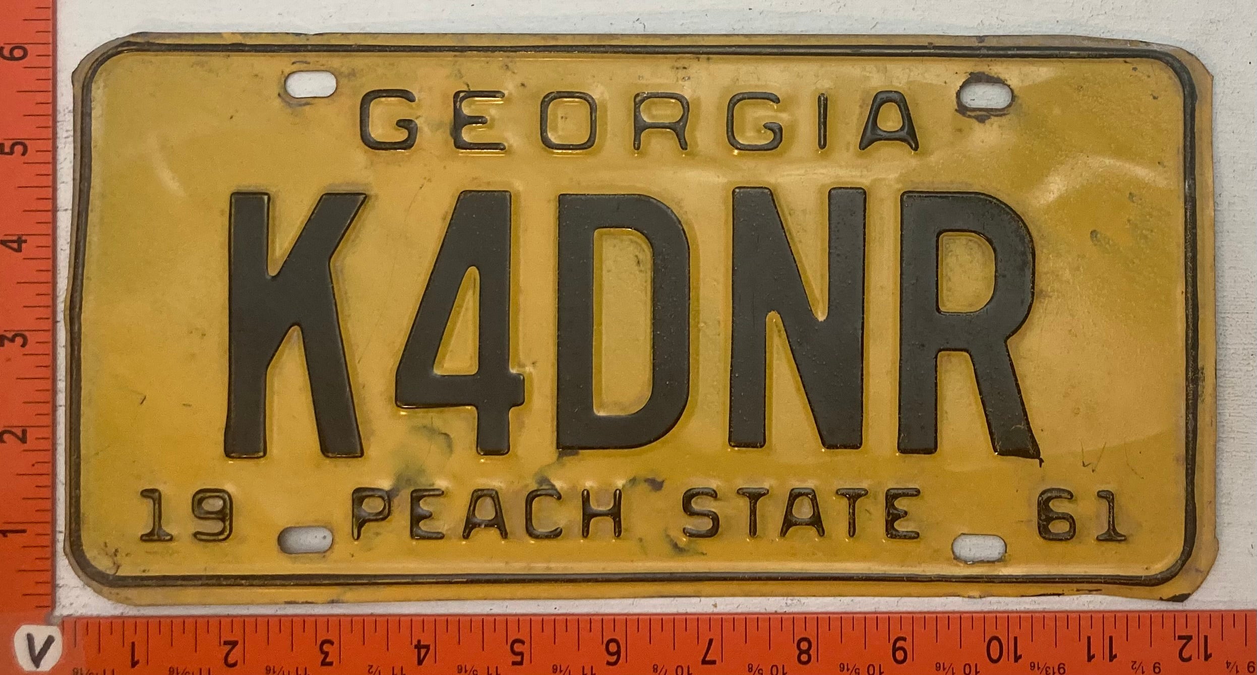 1961 Georgia #K4DNR Ham Radio License Plate – LicensePl8s.com