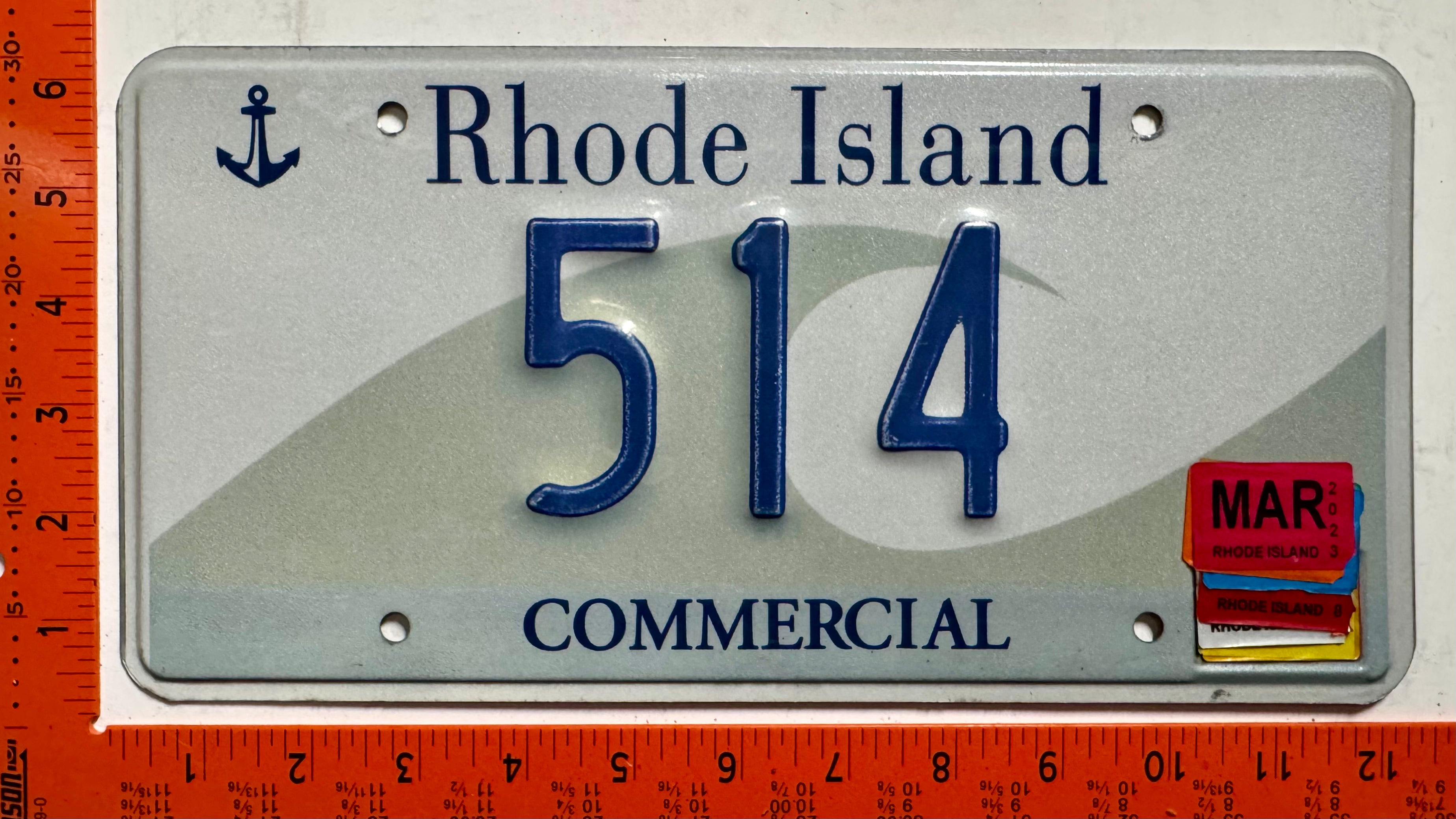 2023 Rhode Island #514 Commercial License Plate – LicensePl8s.com